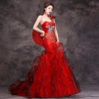 Women's Elegant Embroidery Chinese Retro Ball Gown Wedding Evening ...