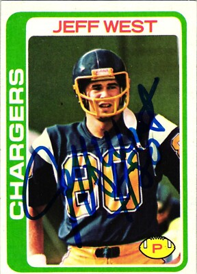 Jeff West #88 Signed 1977 Topps Football NFL Card Chargers AUTO | eBay