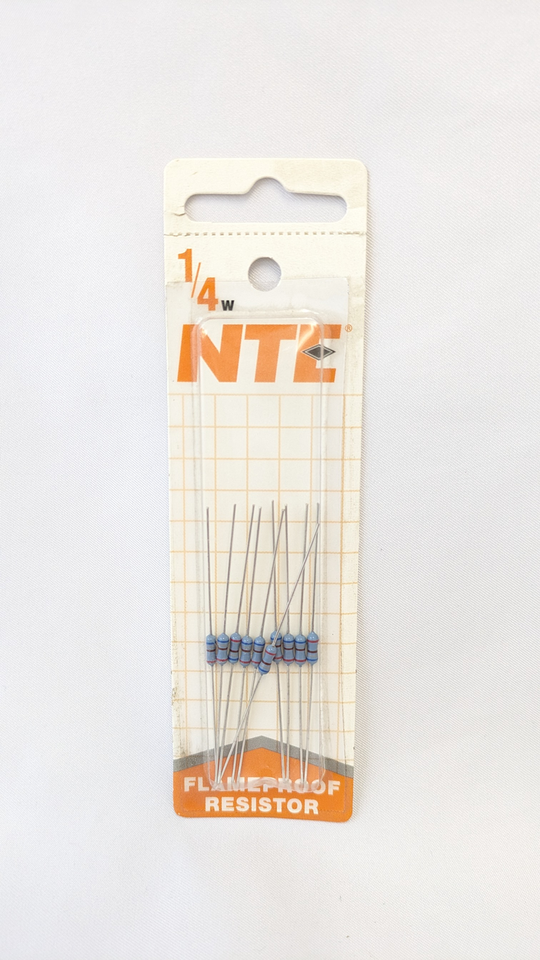 NTE Electronics 1/4 Watt 750 Ohm Resistor 2% Flame Proof 10 Pack, QW175 ...