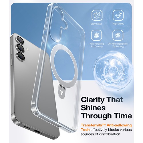 Torras Galaxy S25 5G Ostand Case - Clear MagSafe Compatible ...