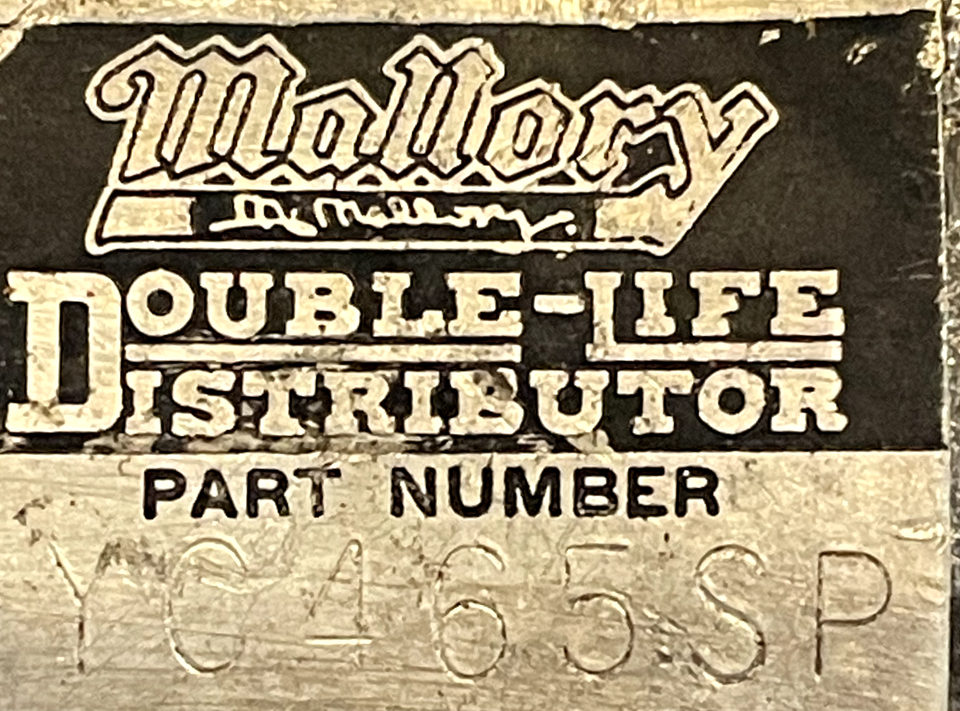 Vintage Mallory Dual Point Distributor YC465HP Tach Drive Small Big ...