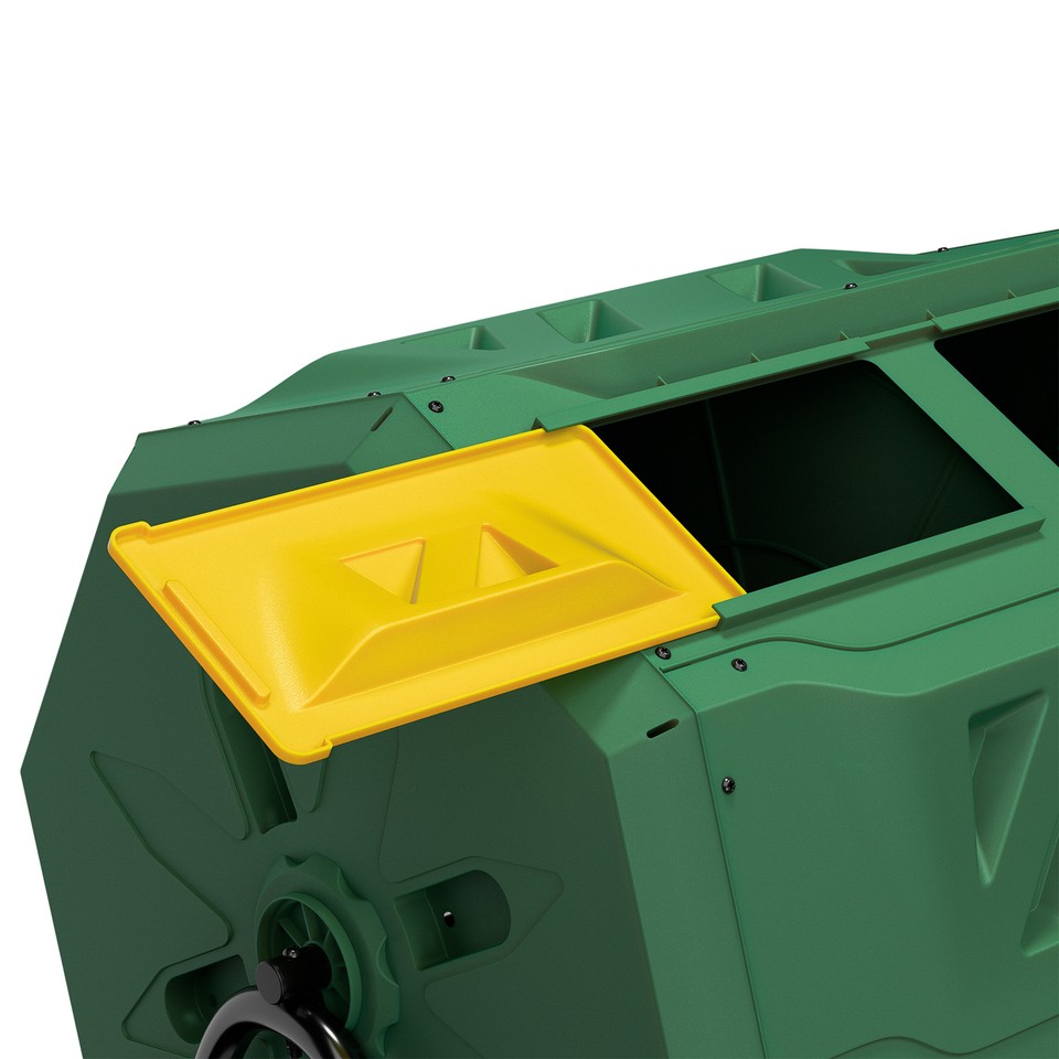 2 Colors Dual Rotating Garden Compost Wast Bin Green Capacity Composter ...