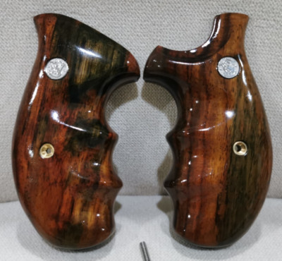 COMBAT GRIPS FOR S&W MODEL 66, 686, 696 K, L FRAME ROUND BUTT ROSE WOOD ...