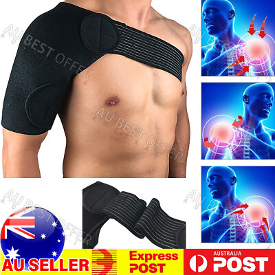 Left/Right Shoulder Brace Cuff Support Injury Dislocate Compression ...
