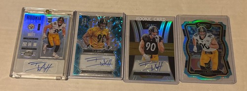 2017 TJ Watt Rookie Auto Lot Football Cards Blue Prizm Steelers | eBay