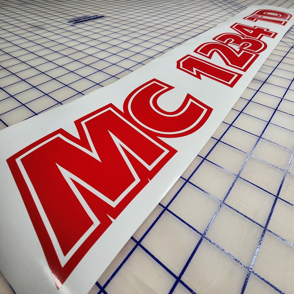 Custom Boat Jet ski Registration Decals Numbers and Letters- 2 Pc 3 ...