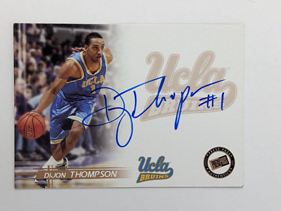 NEAR MINT - 2005 Press Pass Basketball Dijon Thompson UCLA Autographed ...