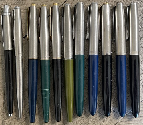Lot of 11 Parker 45 and Parker 21 Fountain Pens - Good Nibs (*) | eBay