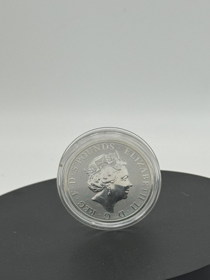 2020 the Queen's Beasts White Lion of Mortimer 2oz Silver Bullion Coin ...