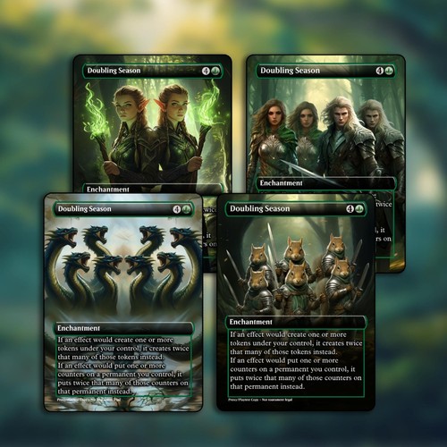 Doubling Season MTG - Borderless Alt Art Custom Game Cards | eBay
