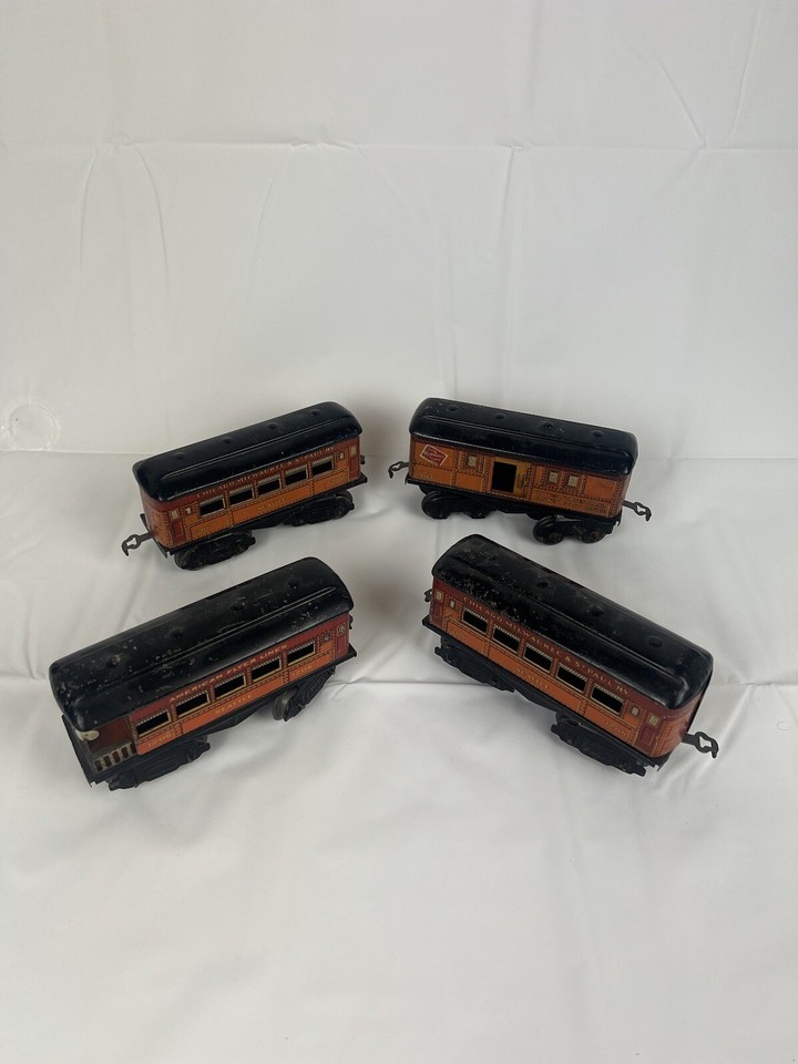 Train Set Vintage American Flyer Prewar #3011 Locomotive , 1206 1205 ...