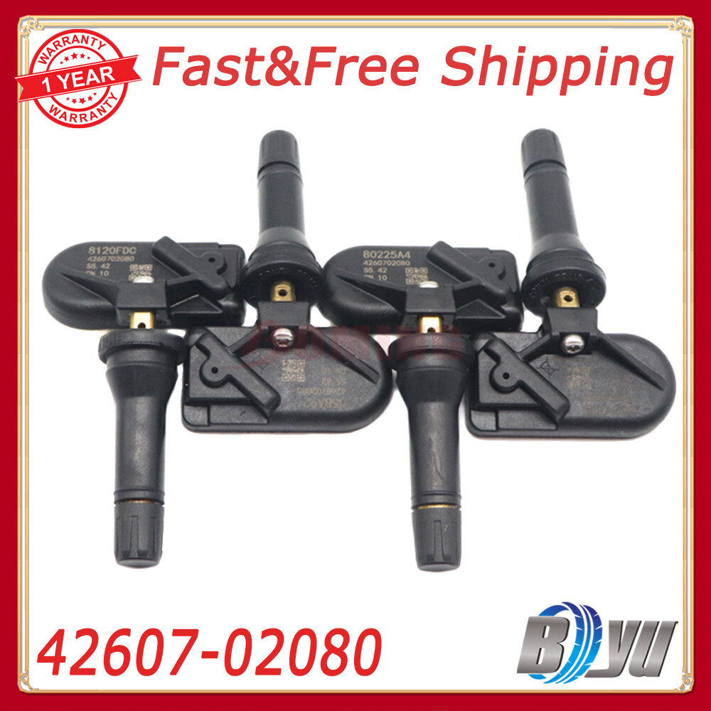 Set 4 42607-02080 NEW TPMS Tire Pressure Sensor For Toyota Corolla ...