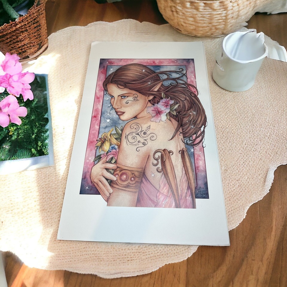 Vintage Fantasy Mystical Fairy Fae Art Print By Marjolein Gulinski Dead ...
