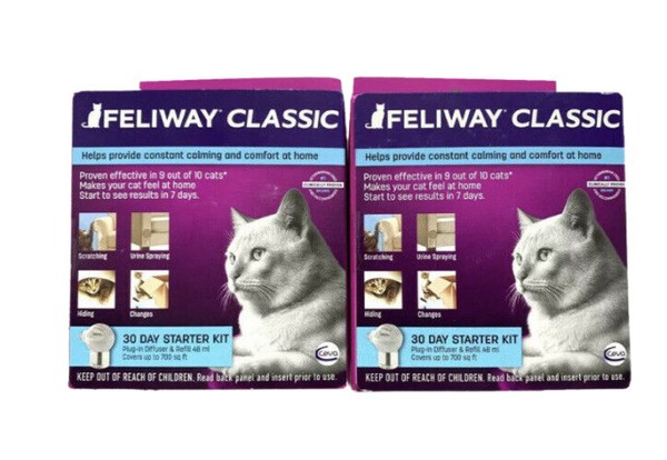 Feliway 2-Pack of Plug-in Calming Diffuser for Cat Starter Kit for sale ...