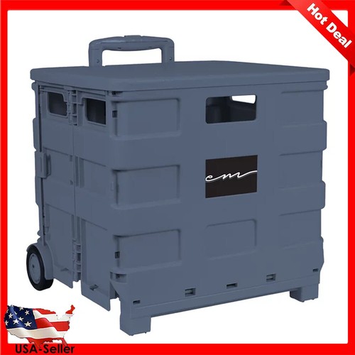 Plastic Craft Cart Organizers Hobby Storage Case W/ Telescoping Handle ...