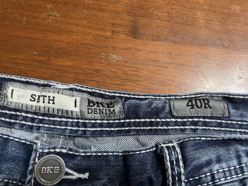 BKE Buckle Seth Relaxed Straight Leg Mens 40R Medium Wash Denim Blue ...