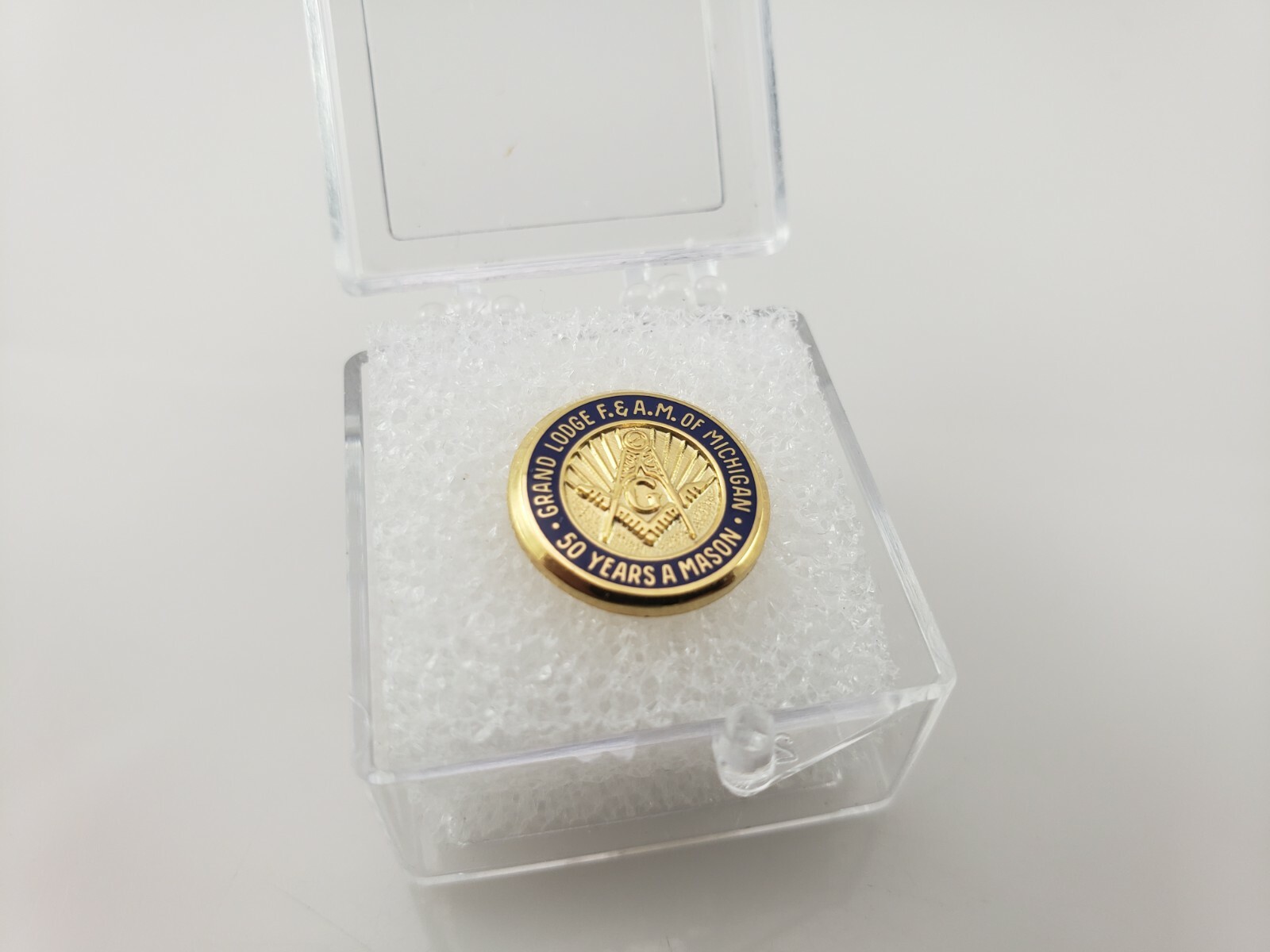 Grand Lodge F. & A.M. of Michigan 50 Years A Mason Service Lapel Pin ...
