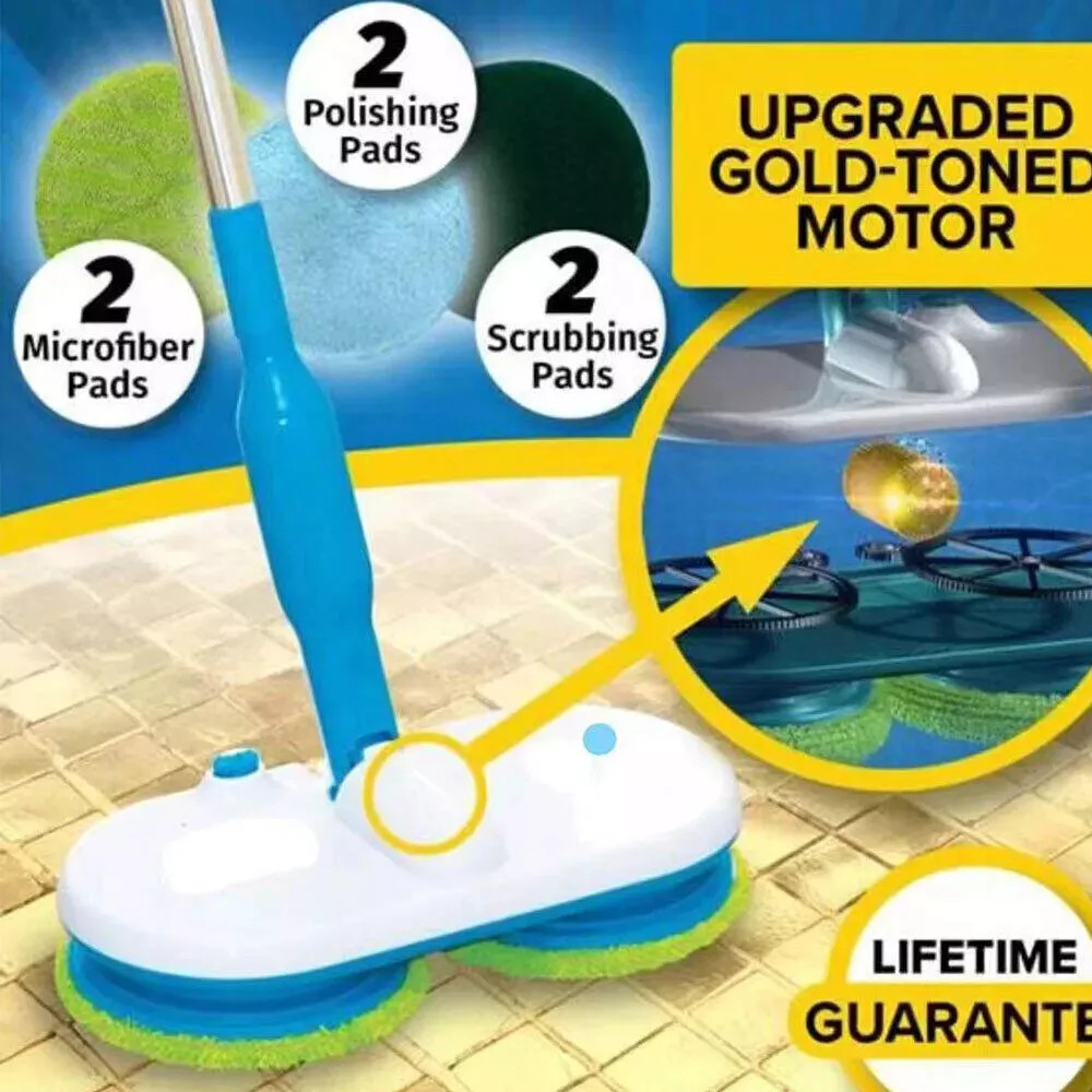 Electric Floating Mop |Rechargeable Motorised Spin Mop | With 6 ...