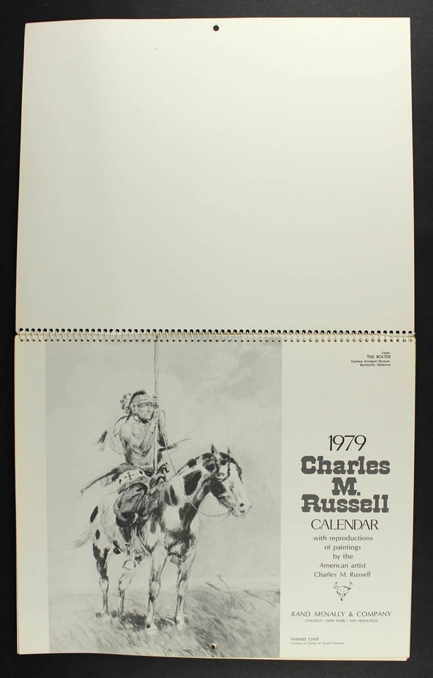 Vintage - CHARLES M. RUSSELL 1979 CALENDAR with 14 Painting ...