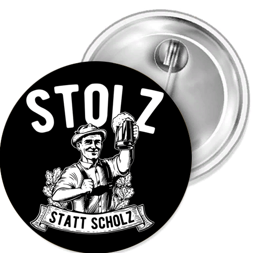 Stolz statt Scholz Stolz Pride Button Anstecker Aufkleber Flaschenöffn ...