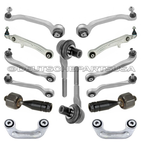 AUDI A8 L UPPER LOWER FRONT REAR CONTROL ARMS BALL JOINTS SUSPENSION ...