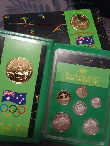 1992 Australia 6 Coin Proof Set BARCELONA OLYMPICS Decimal Currency Box ...