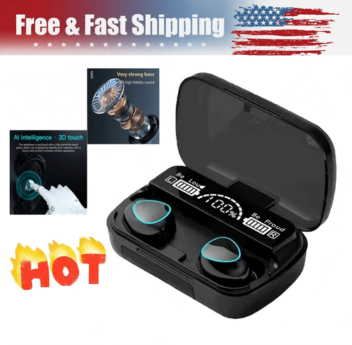TWS Bluetooth Wireless Earbuds Waterproof Bluetooth 5.1 Headset Noise ...