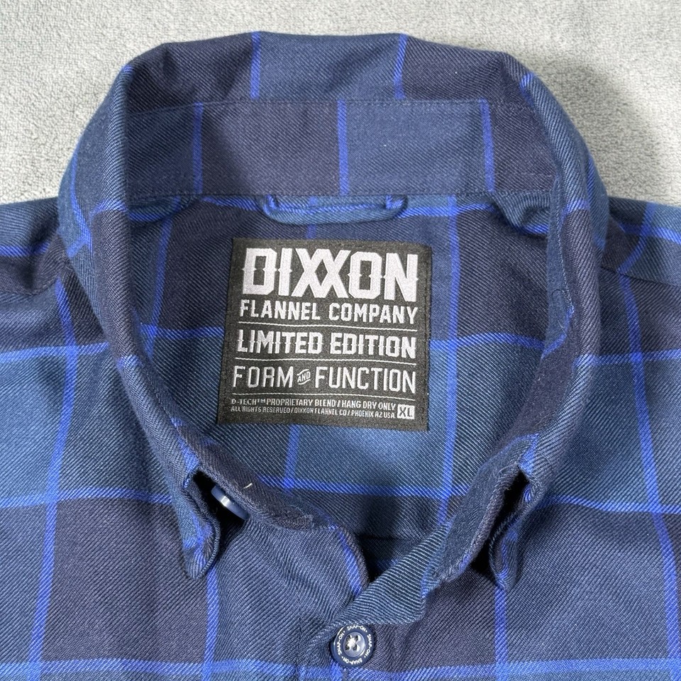 Dixxon Flannel Men’s XL Snap-On Tools Plaid Mechanic Blue Work Limited ...