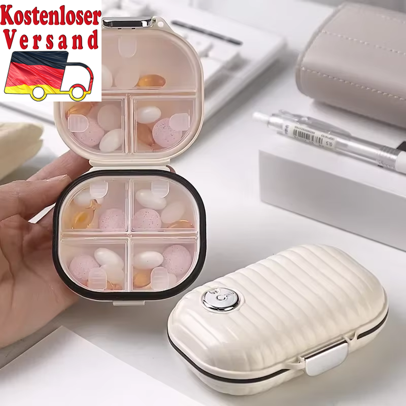 Pill Box Mini Pill Organizer Travel Essentials 7 Compartment Medicine ...