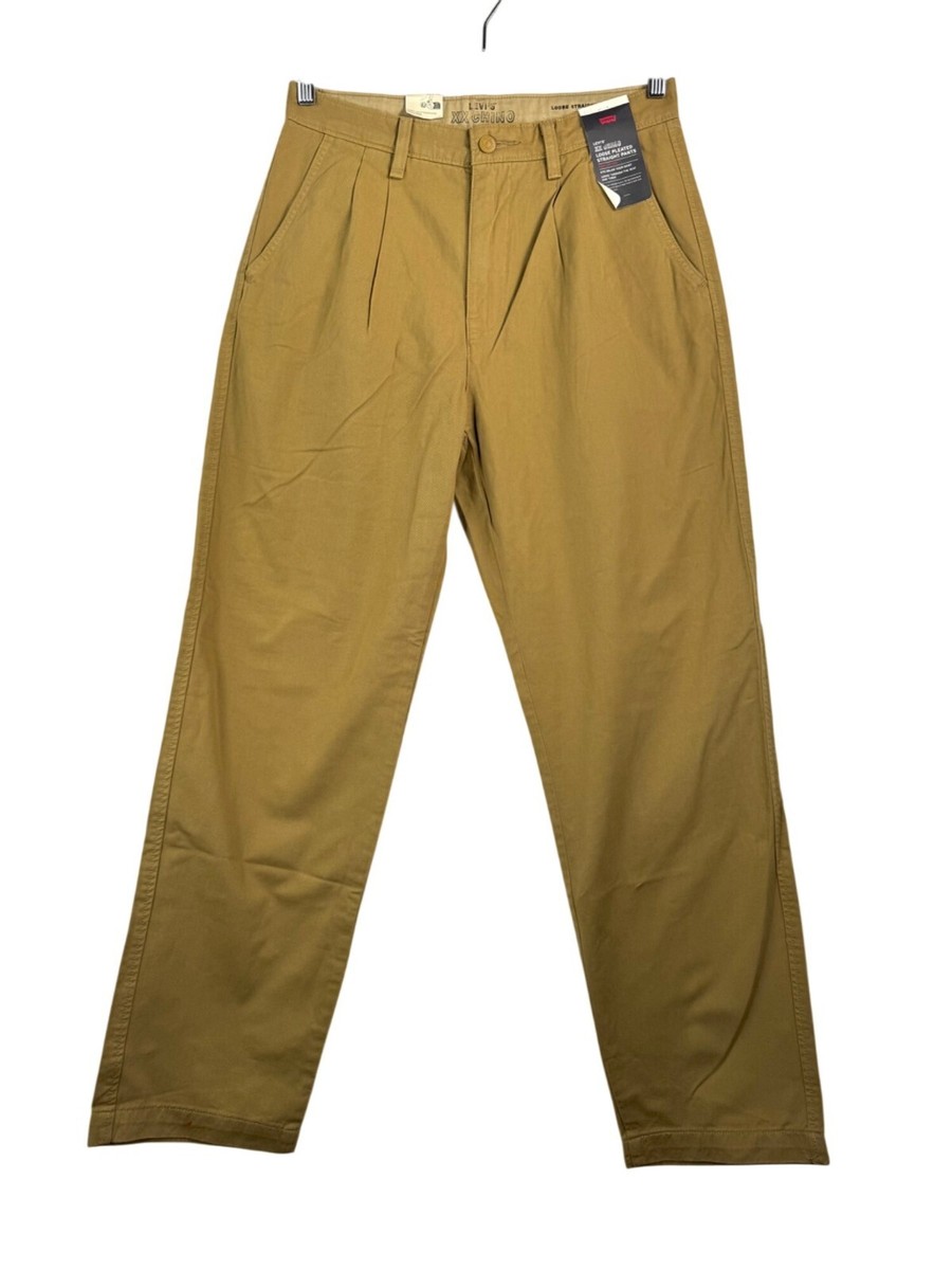 Levi's Xx Chino Loose Straight Pleated Men's Pants Tan Levi's Xx Chino Loose Straight Pleated Men's Pants Tan