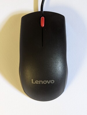 Lenovo USB 2-button optical scroll mouse (wired) OEM black 00ph133 NEW ...