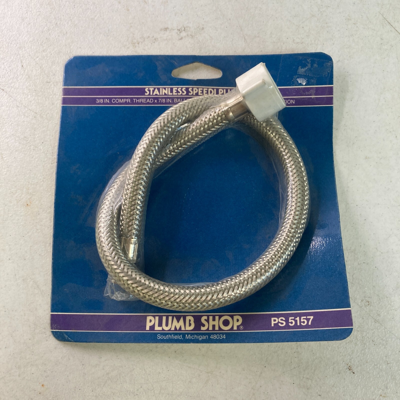 Plumb Shop Toilet Connector PS5157 3/8in Compr x 7/8in FILL Valve Nut x ...