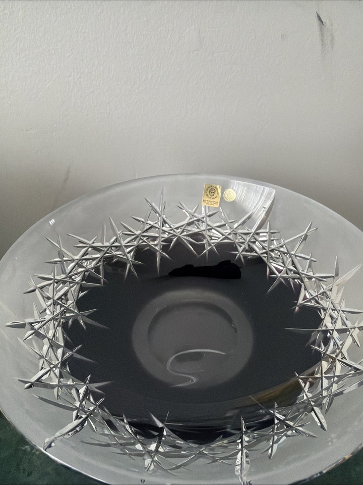 Crystal Purple Small Bowl Cut to Clear Overlay Czech Art Glass | eBay