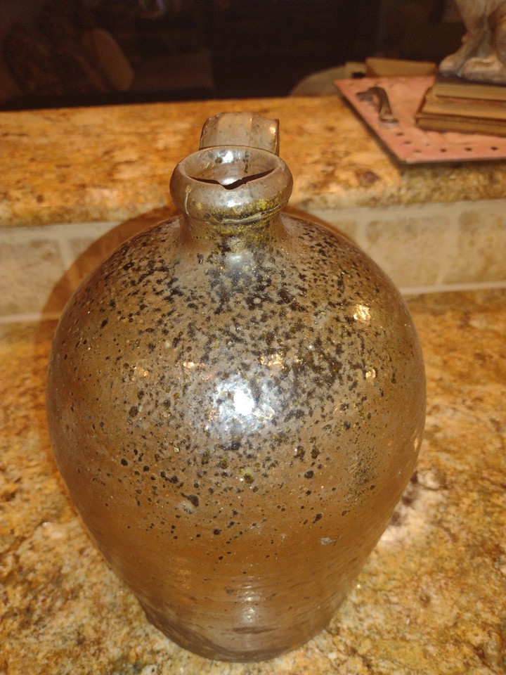 Antique Salt Glazed Stoneware Jug/Crock. Jug found in basement in North ...