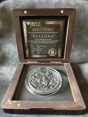 BELLONA Roman Gods 2 Oz Silver Coin 2$ Niue 2018 Antique Finish | eBay