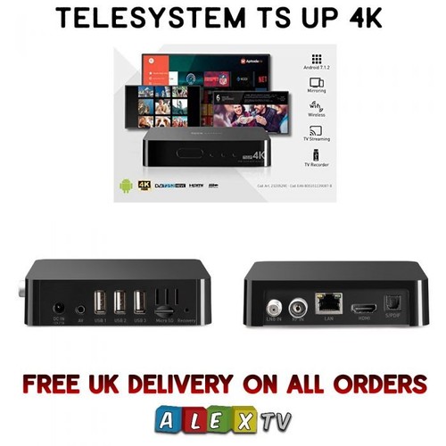 TV Smart Box Android TELESYSTEM TS UP 4K T2 Freeview Satellite HD ...