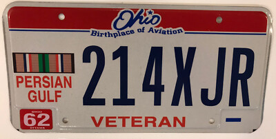 PERSIAN GULF DESERT SHIELD STORM VETERAN license plate Military Iraq ...