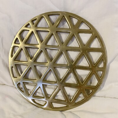 Metal Trivet Coaster Pot rest Brass Geometric | eBay
