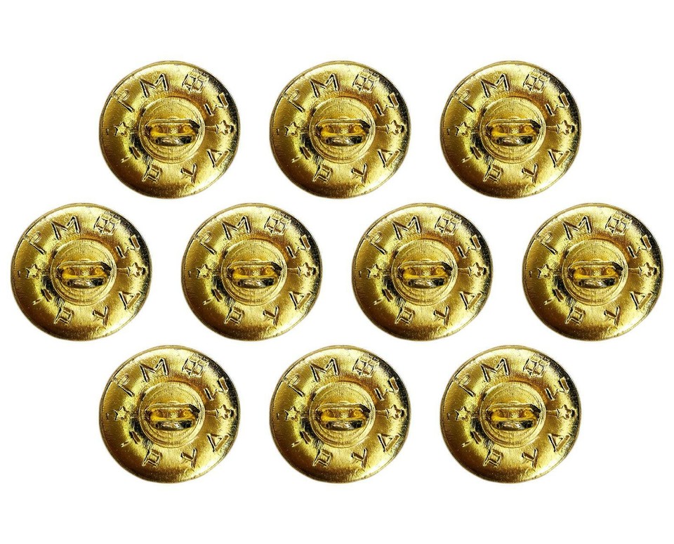 10 USSR SOVIET RUSSIAN BIG GOLD UNIFORM BUTTONS 22MM STAR WITH HAMMER ...