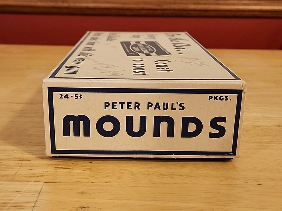 Peter Paul's Mounds Candy Bar Box Charcoal Gum Naugatuck Conn | eBay
