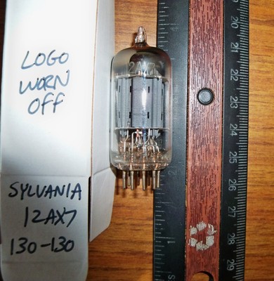 Strong SYLVANIA Long Gray Plate Square D Getter 12AX7 / ECC83 Tube ...