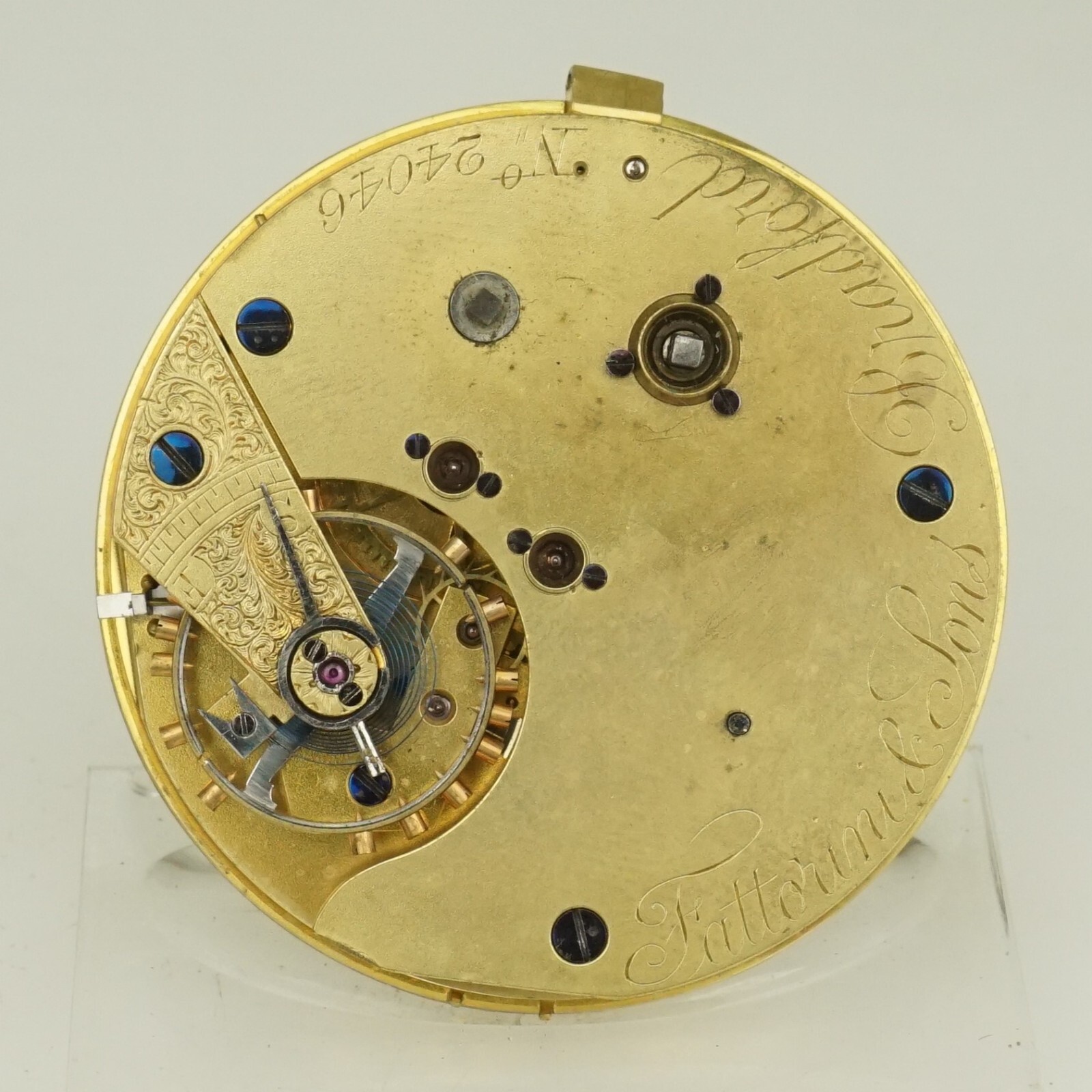Rare! CHRONOGRAPH fusee chain Movement Pocket watch M… - Gem