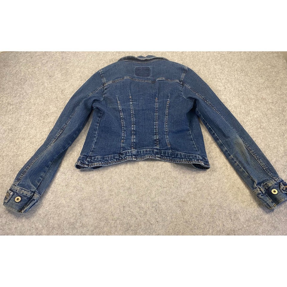 Levi Strauss Co Women's Fitted Crop Trucker Style Size Small **Y2K | eBay