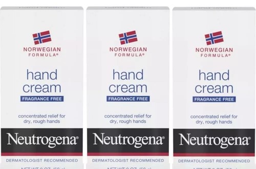 3 Pack Neutrogena Hand Cream Norwegian Formula Fragrance Free 2 Oz Each ...