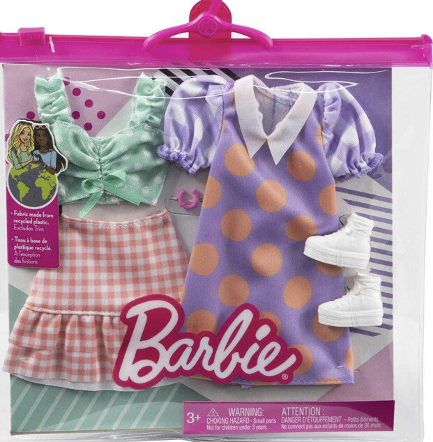 Lot of 2~ Barbie Fashion 2-Pack Outfits each GRL PWR/Checkers & Barbie ...
