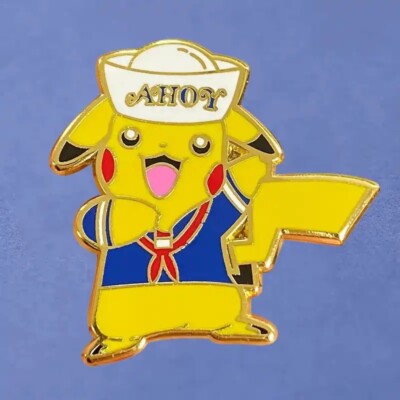 Pokemon Stranger Things Enamel Pin Collectible Mashup PIKACHU AHOY Mash ...