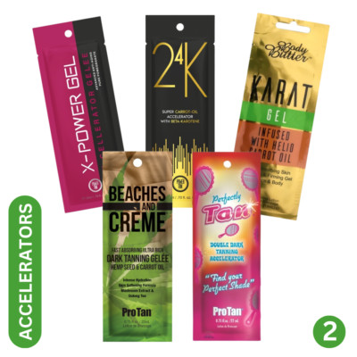 Sunbed Accelerator Sachet Bundle Power Tan ProTan Body Butter (5 ...