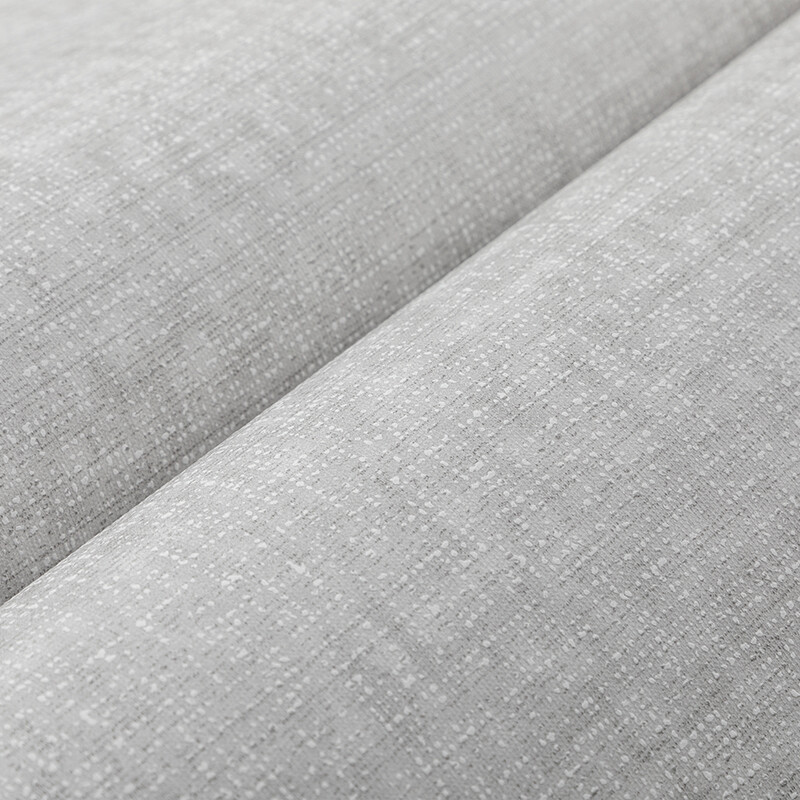 Grey Linen Effect Wallpaper Plain Textured Non-Woven Living Room Wall ...