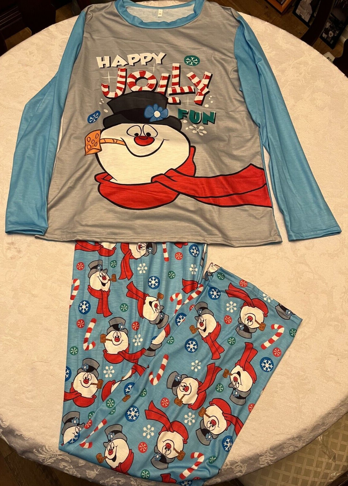 Frosty the Snowman Happy Holidays pajamas Men's 2XL E… - Gem