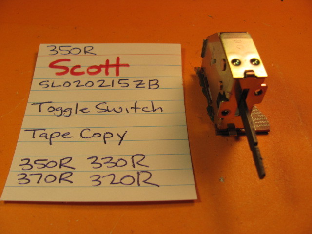 📈HH SCOTT SL020215ZB TAPE MONITOR COPY TOGGLE SWITCH 350R STEREO ...